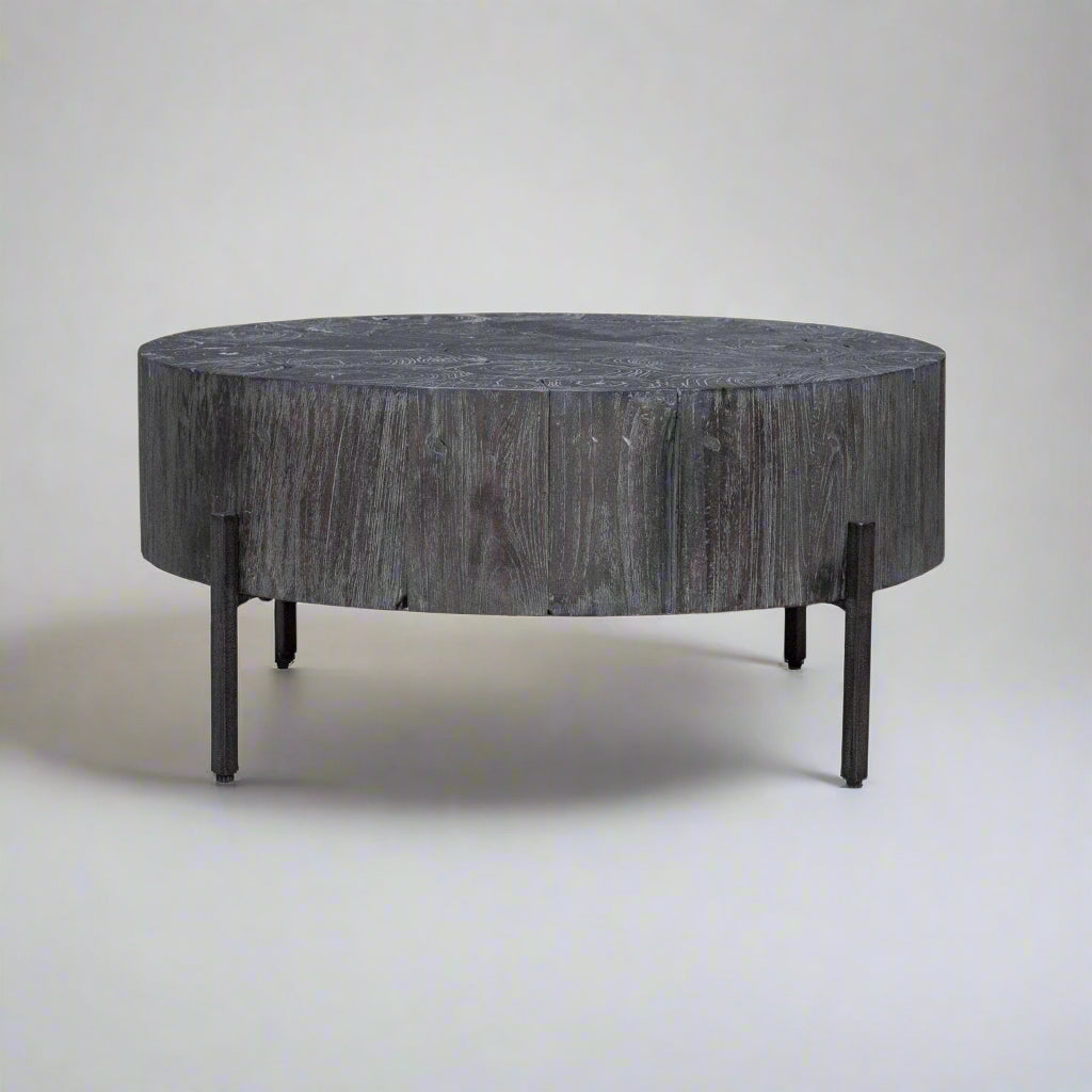 Adjoin Rustic Black Coffee Table – Modern Rustic – ShopDesignTap