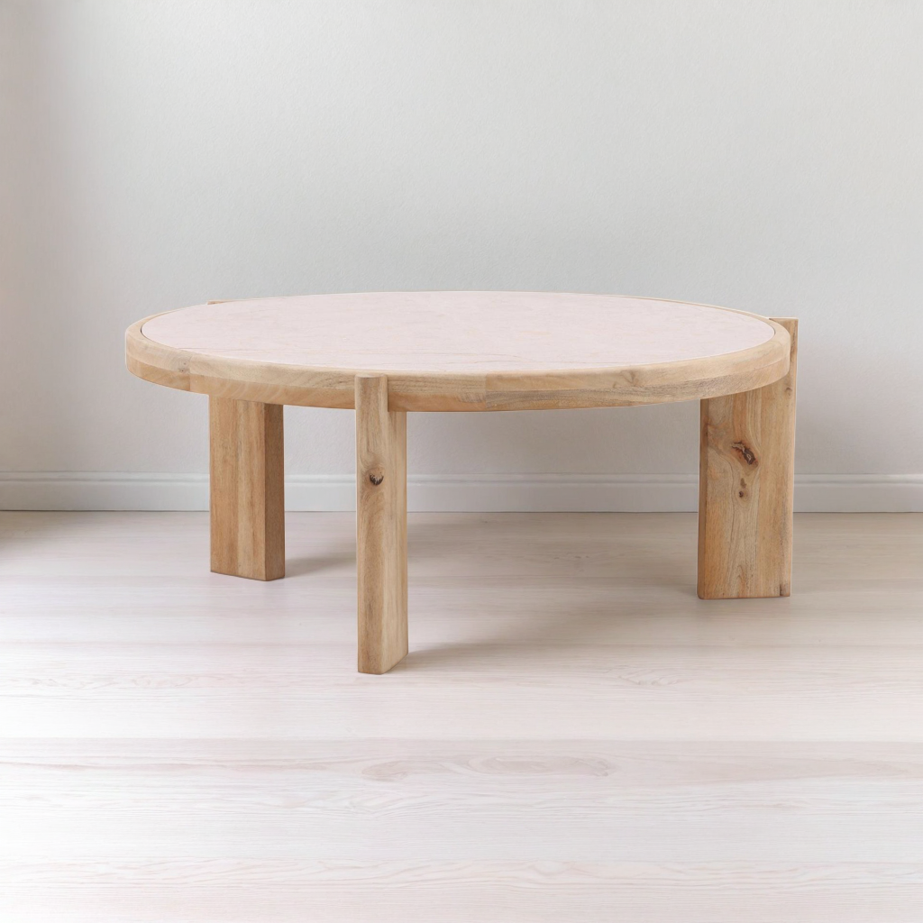SOFITA MARBLE + MANGO WOOD COFFEE TABLE – ShopDesignTap
