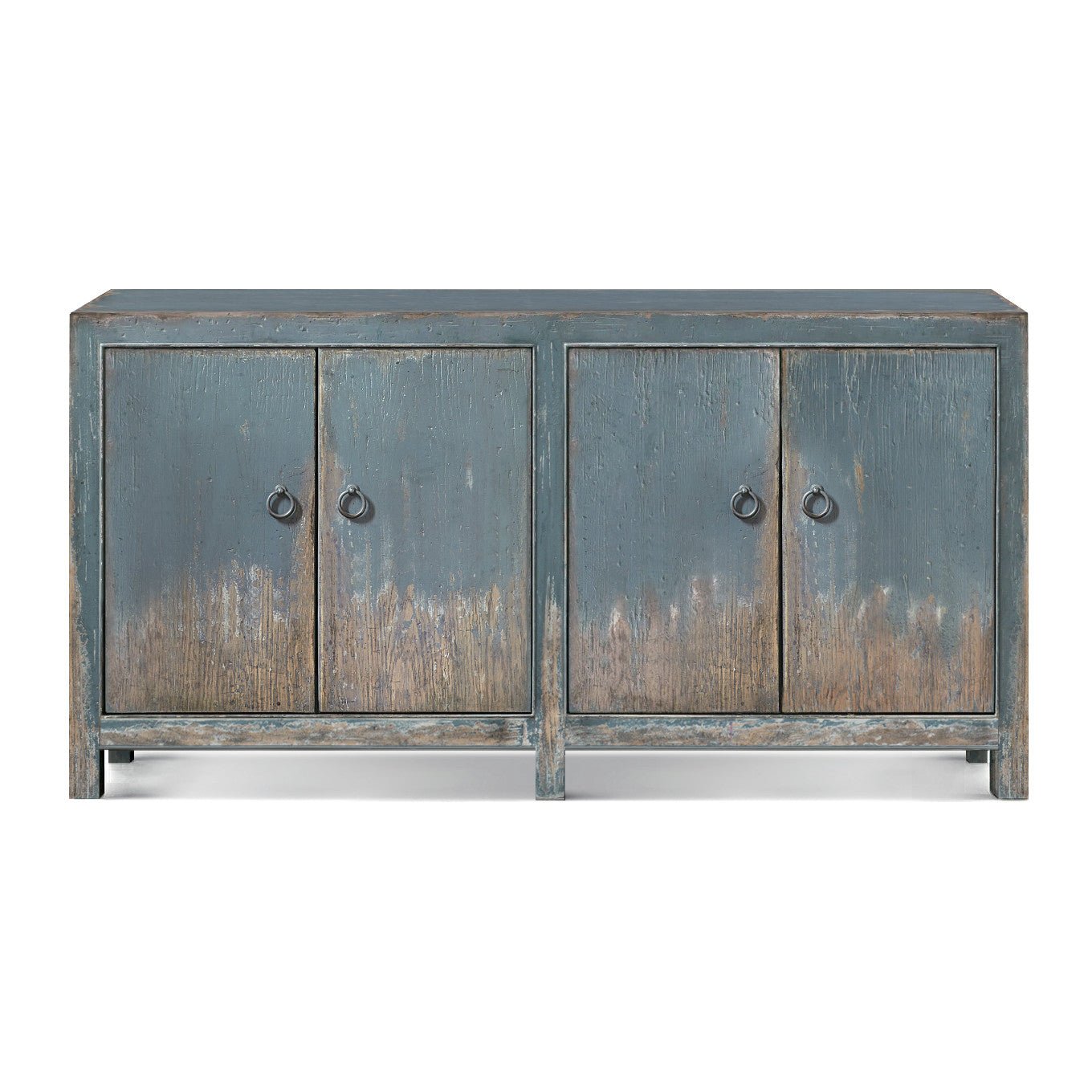 BOHEME RUSTIC FRENCH BLUE MEDIA CONSOLE | 60.5"W x 18.25"D x 32"H ...