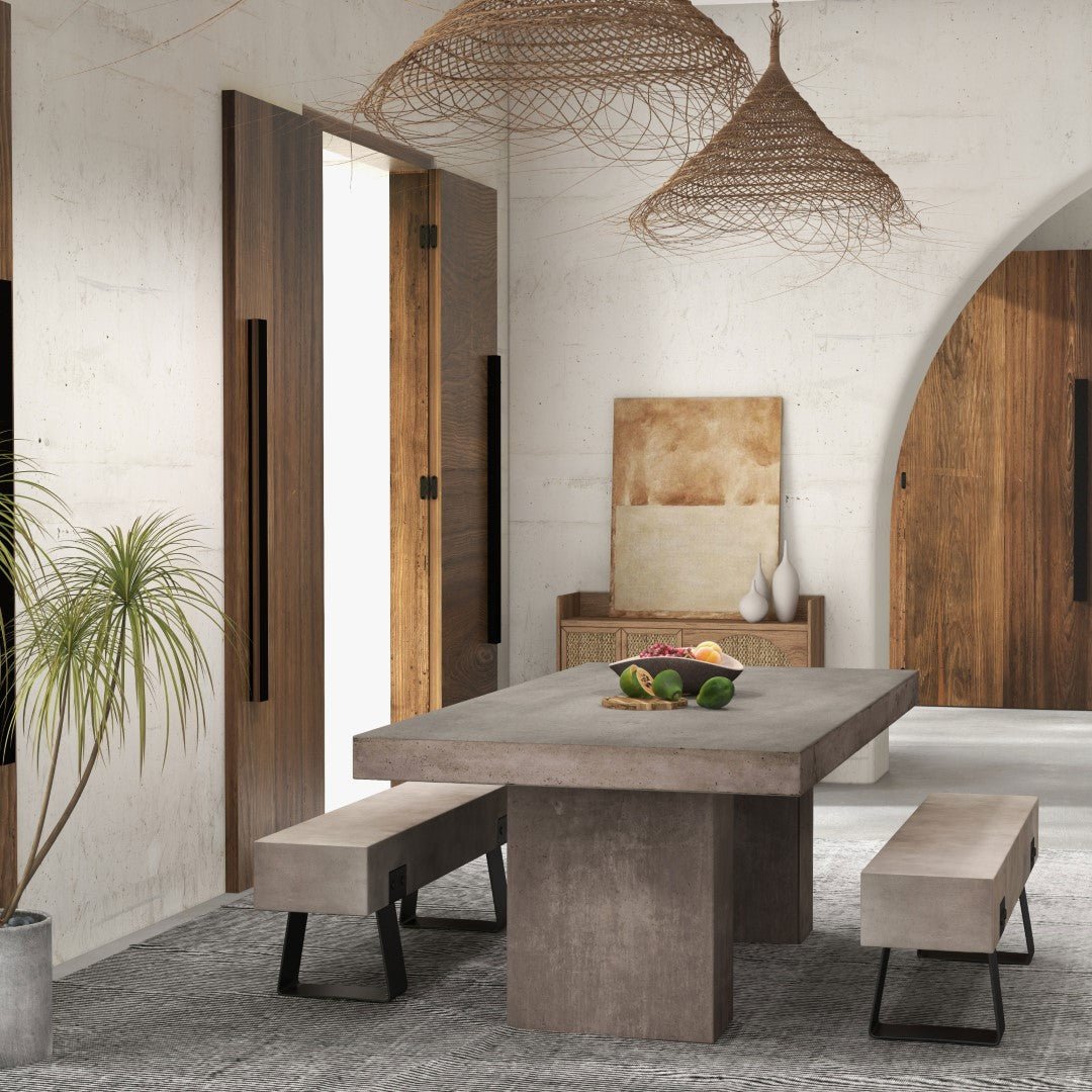 INDOOR/OUTDOOR CONCRETE SLAB DINING TABLE 6',7',8' LENGTHS – ShopDesignTap