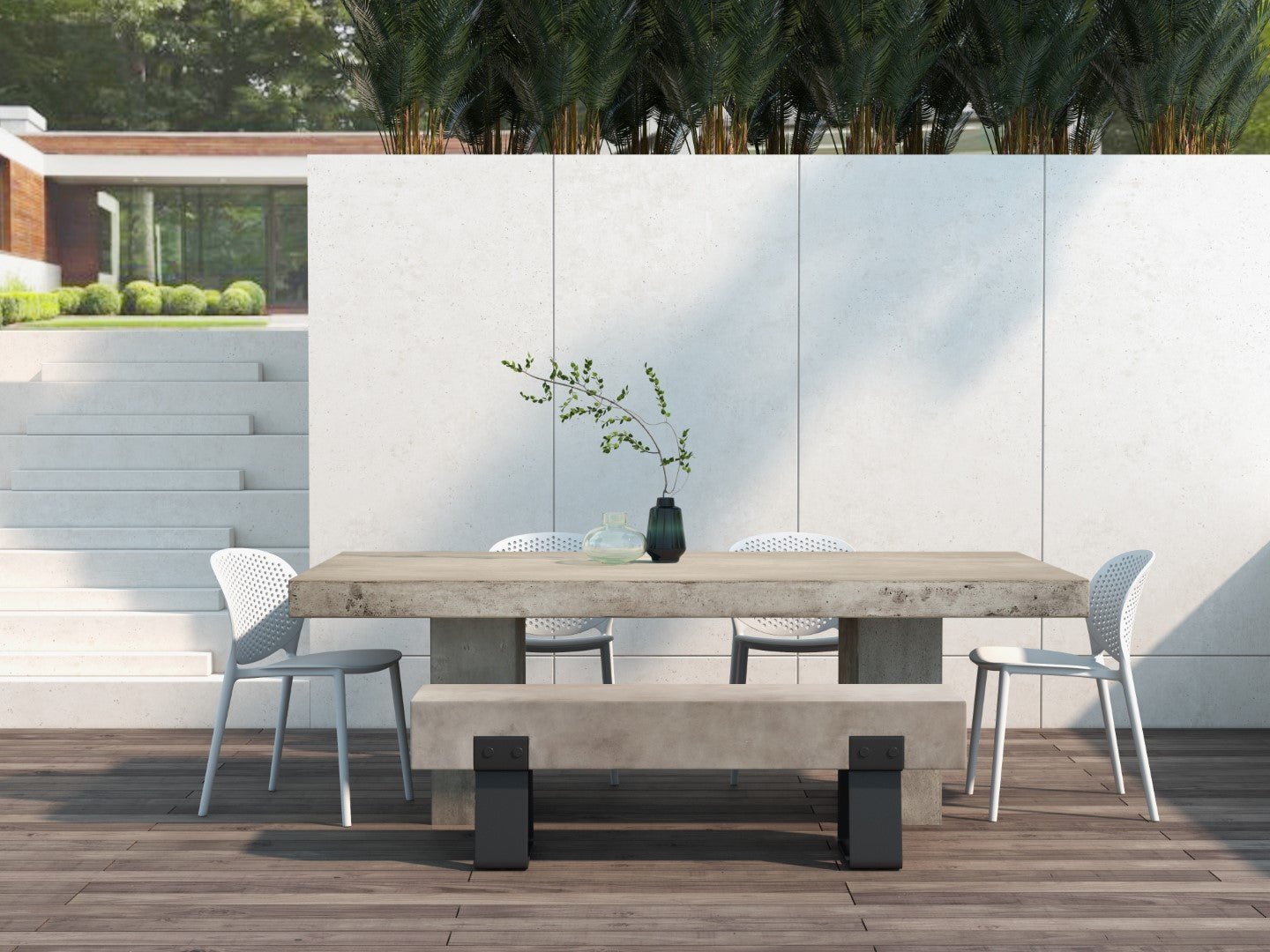 INDOOR/OUTDOOR CONCRETE SLAB DINING TABLE 6',7',8' LENGTHS – ShopDesignTap