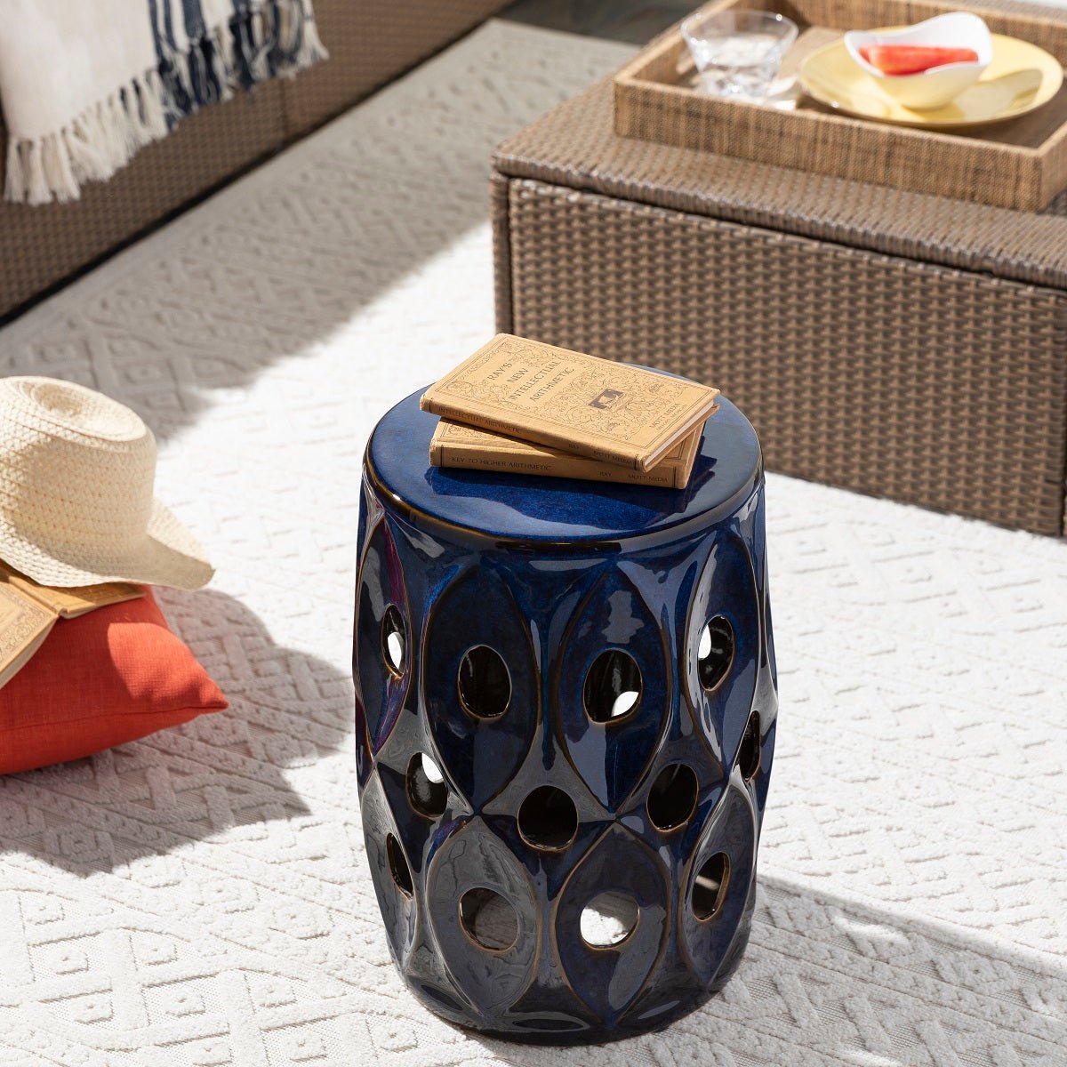 Ceramic stool outdoor store