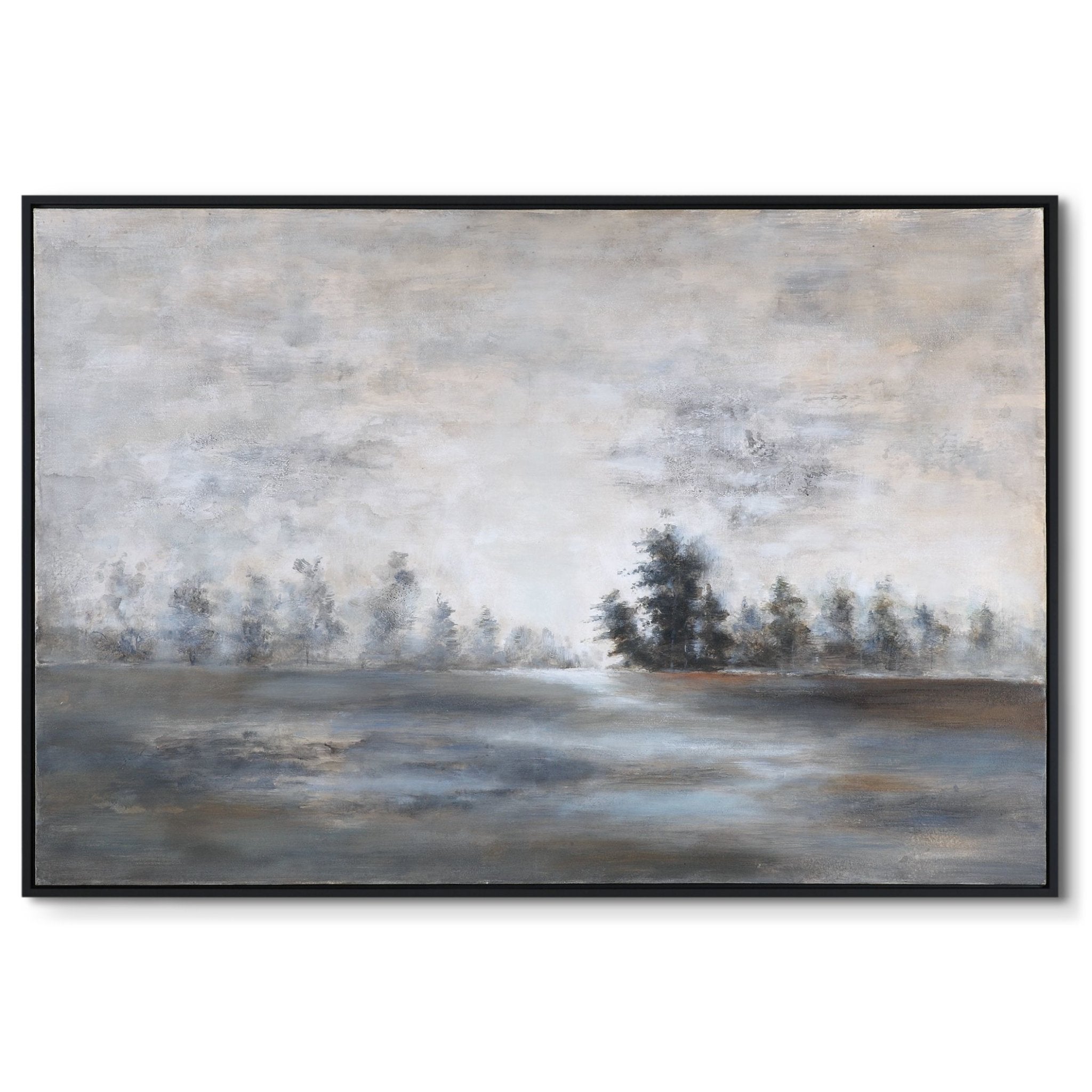 "EVENING MIST" Hand-Painted Landscape on Canvas | 73"W x 49"H ...