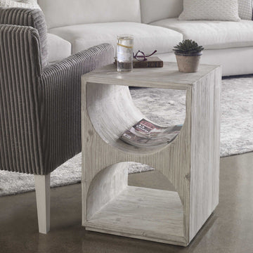 HANS RUSTIC WHITE SIDE TABLE – ShopDesignTap