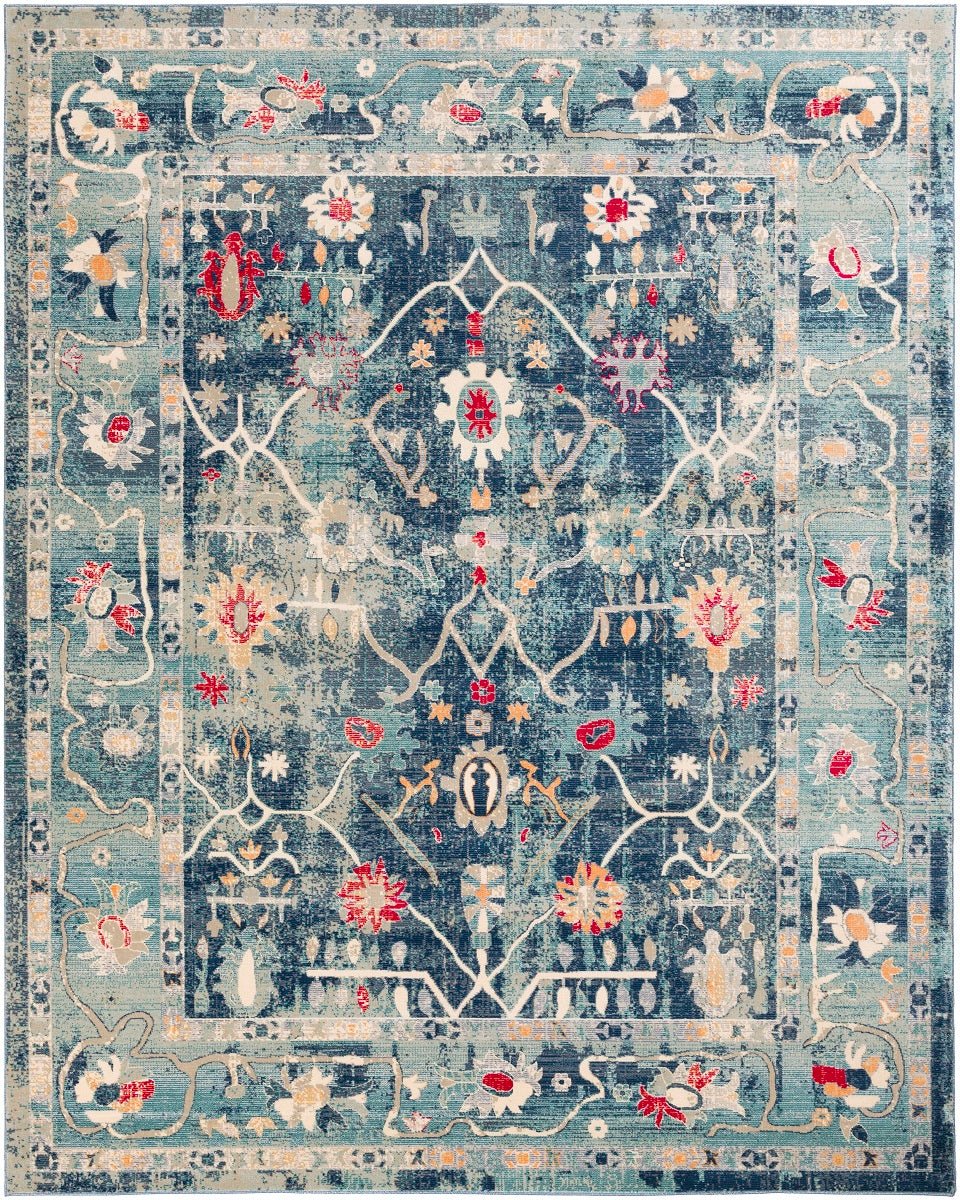 KINDRED DISTRESSED RUG: BLUE – ShopDesignTap