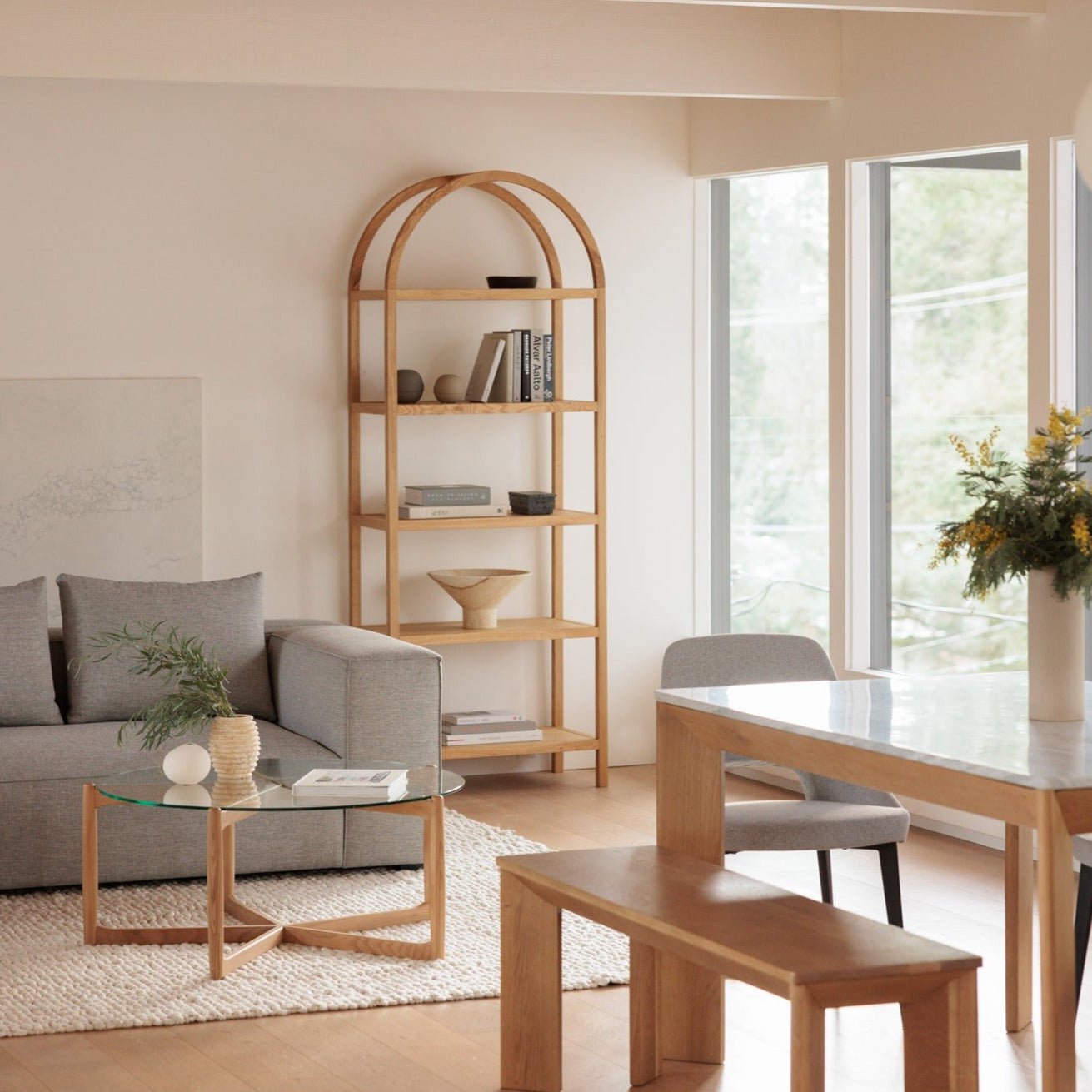 LORNE WHITE OAK BOOKSHELF NATURAL