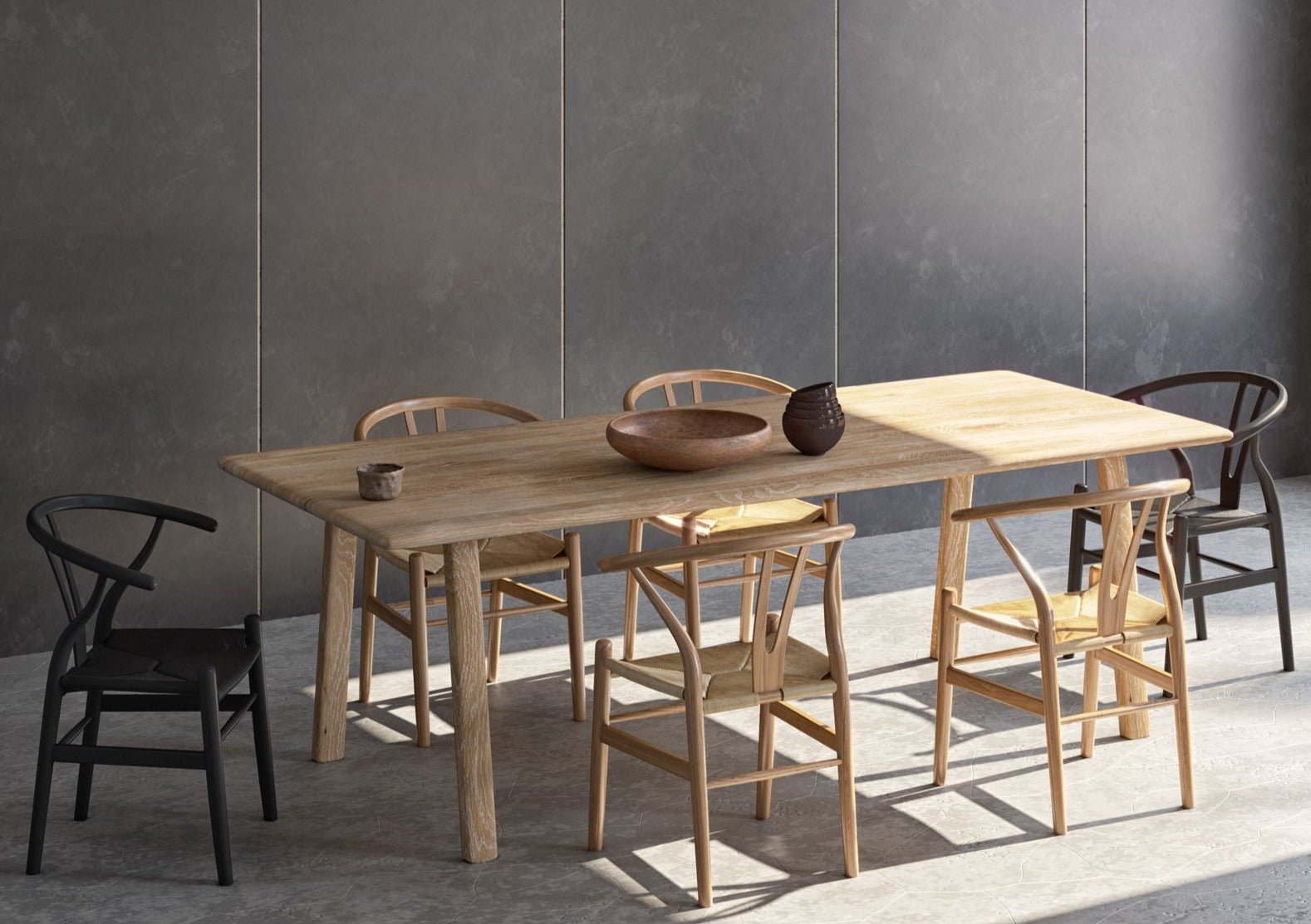 MALIBU WHITE OAK DINING TABLE | 88"W x 38"D x 30"H – ShopDesignTap