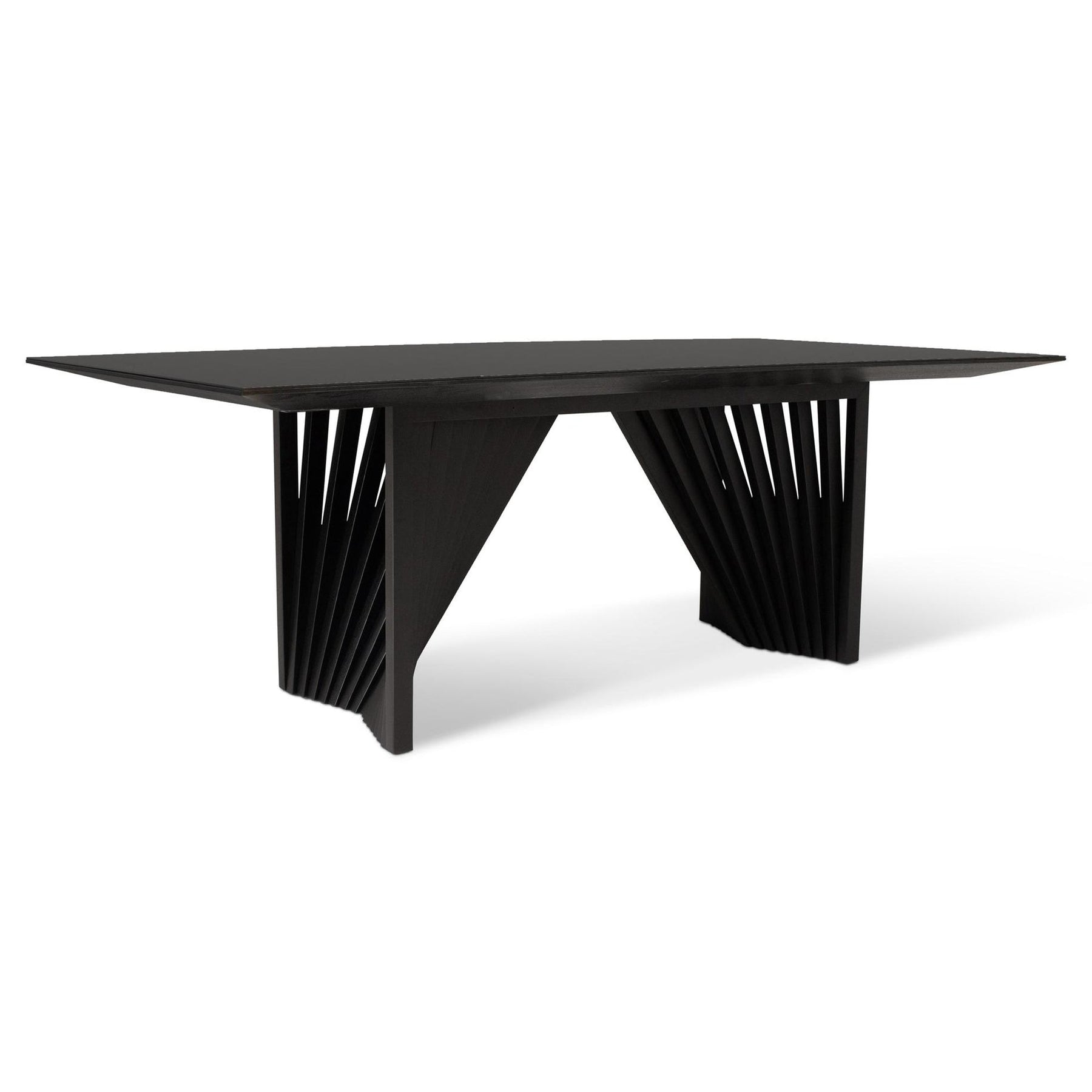 ELEGANT BRAZILIAN LAGUNA GLASS TOP RECTANGULAR DINING TABLE – ShopDesignTap