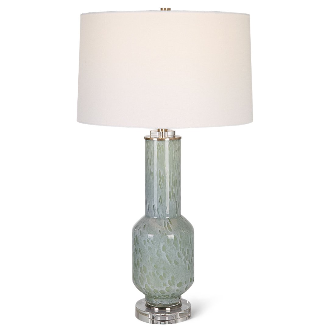 OCEAN MIST BUBBLE GLASS TABLE LAMP | 17"DIA x 30"H – ShopDesignTap