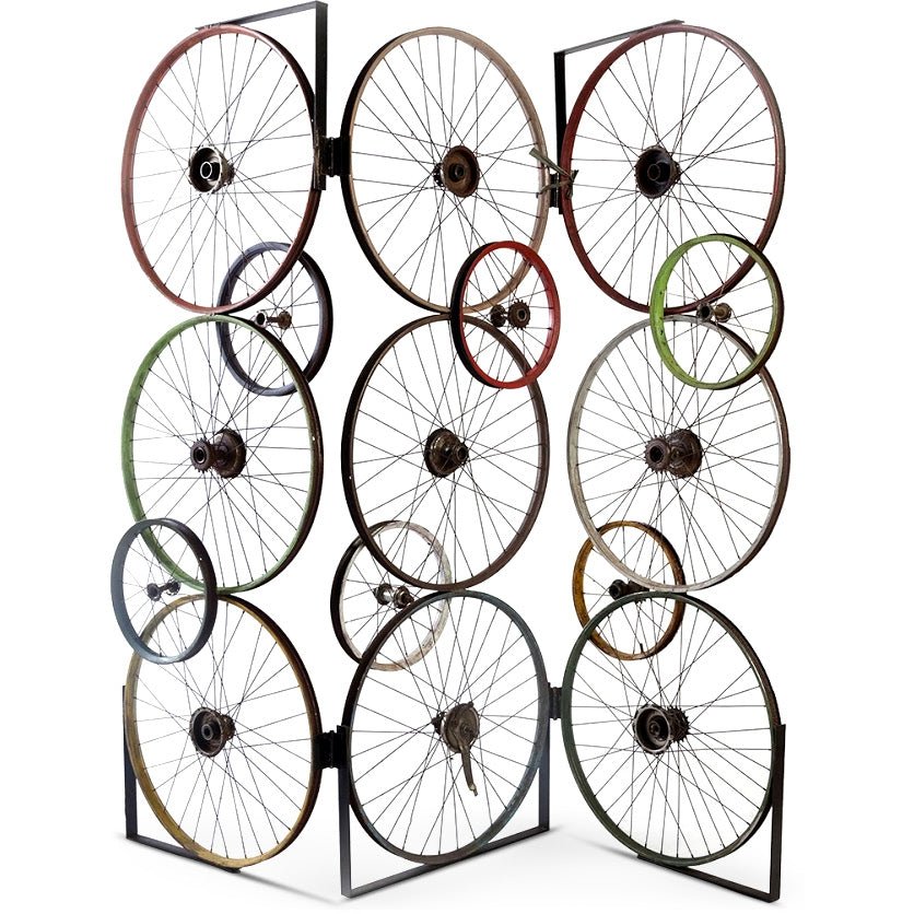 RECYCLED BICYCLE WHEEL SCREEN SCULPTURE – ShopDesignTap