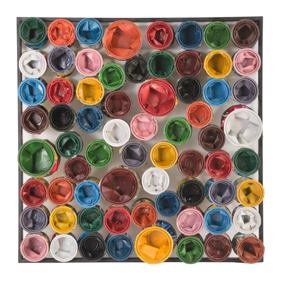 RECYCLED PAINT CANS WALL ART | 40"W x 5"D x 40"H – ShopDesignTap
