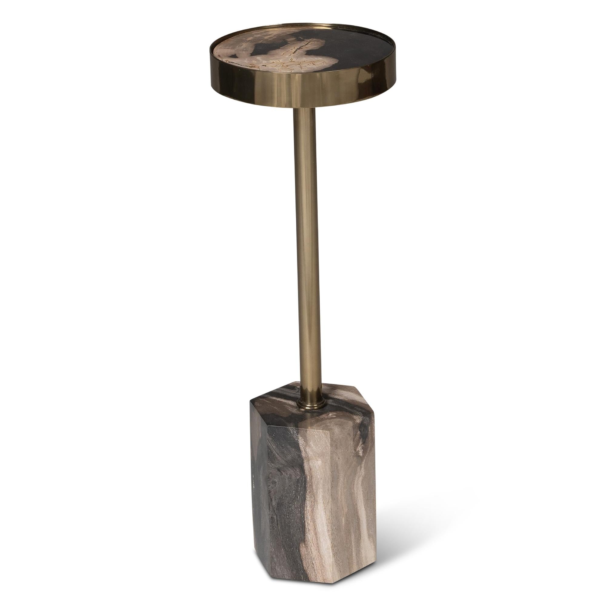 RELIQUE DINAH PETRIFIED WOOD DRINK TABLE UNIQUE & ELEGANT – ShopDesignTap