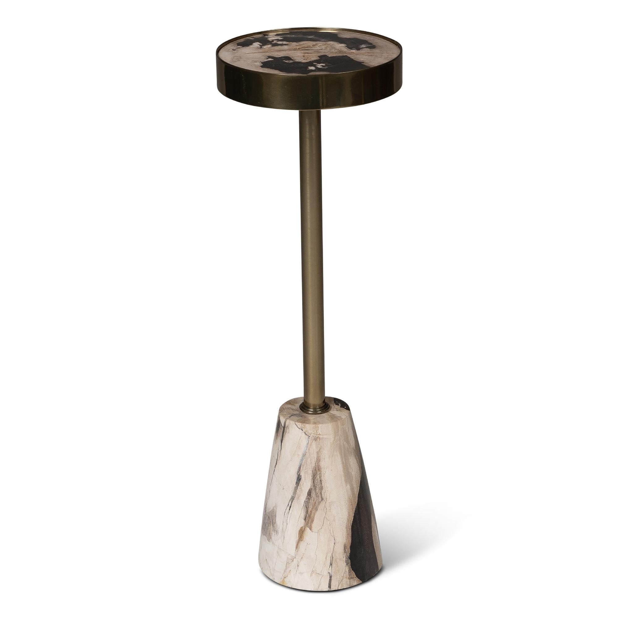 RELIQUE JAEL PETRIFIED WOOD DRINK TABLE UNIQUE & STYLISH – ShopDesignTap