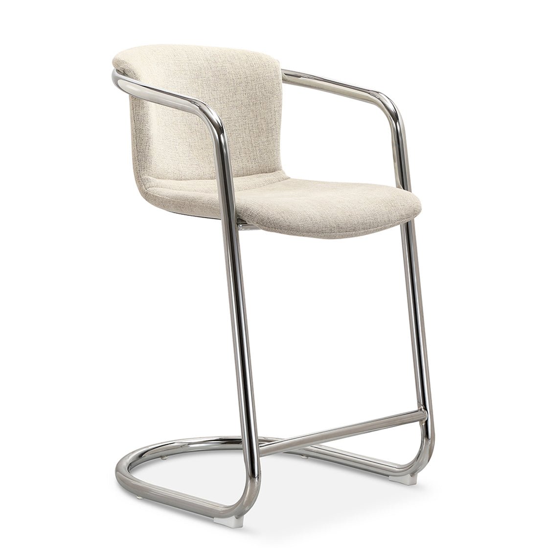 REVOLVE COUNTER STOOLS: CREAM + CHROME | SET OF 2 – ShopDesignTap