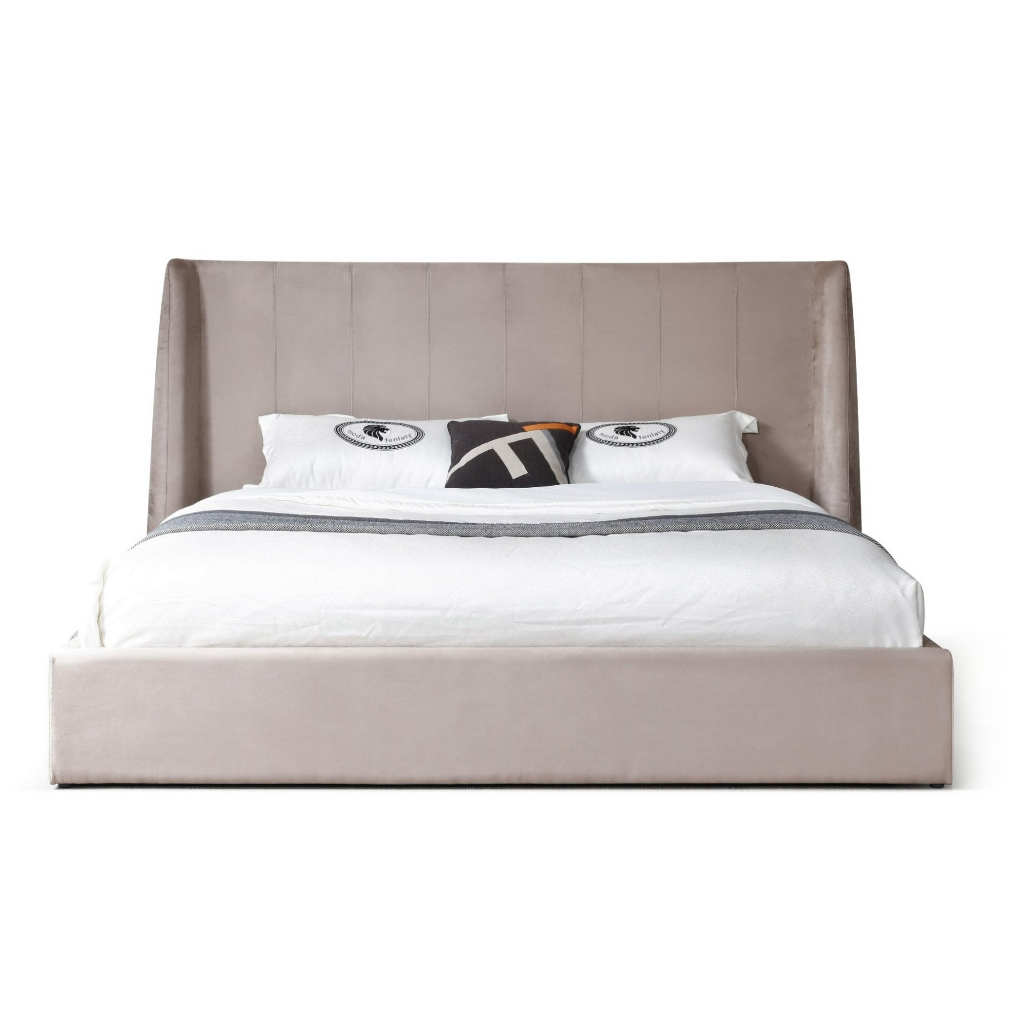 ROMA PLATFORM BED: TAUPE – ShopDesignTap