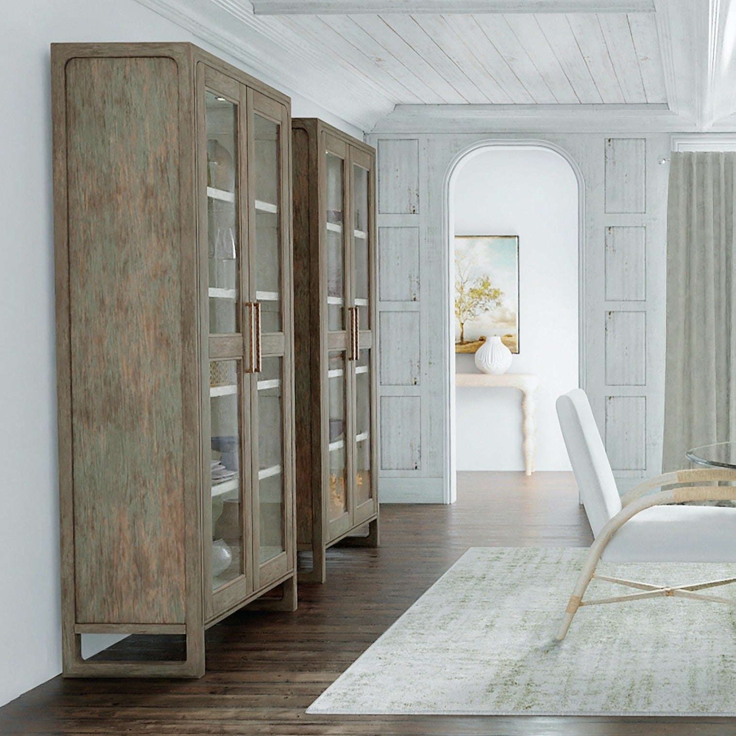 Light grey display cabinet store