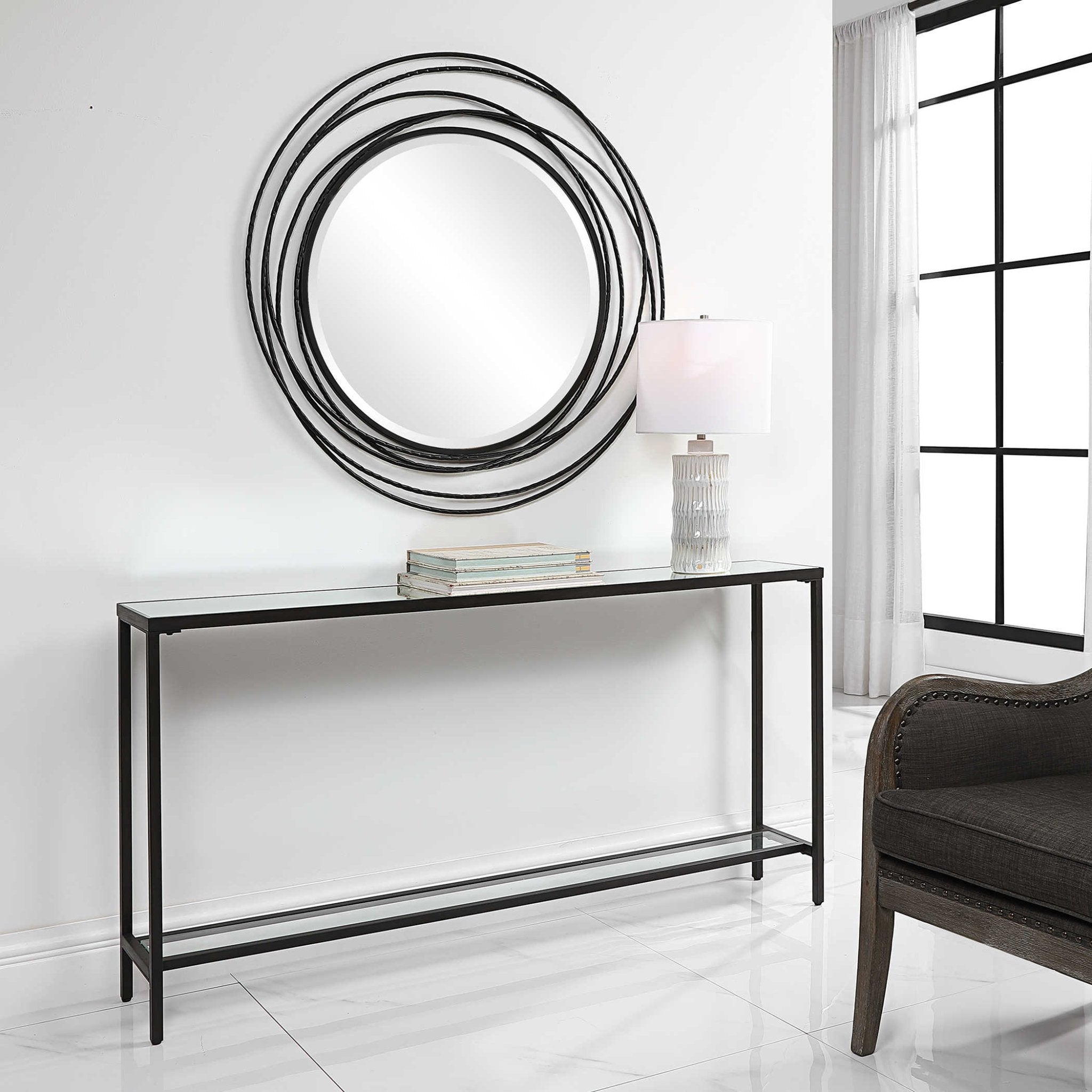 Black mirror table store
