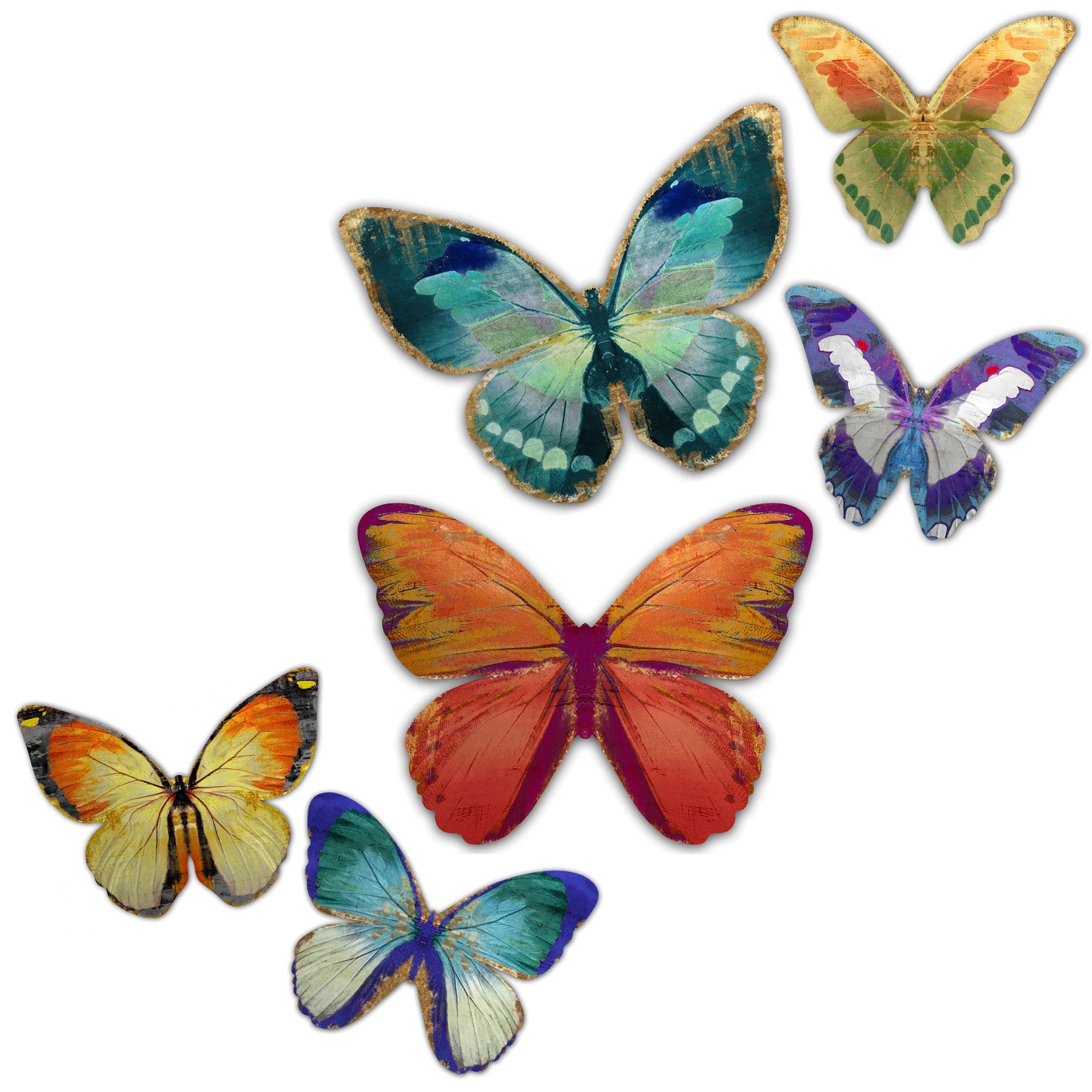 "WINGS OF LOVE" METALLIC GOLD PLEXI WALL ART SERIES – ShopDesignTap